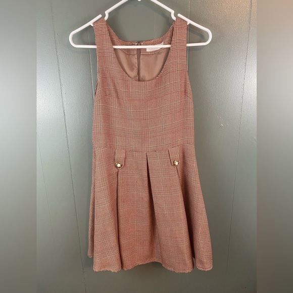 Vintage | Dresses | Vintage Prime Pattern Plaid Pleated Jumperdress M | Poshmark